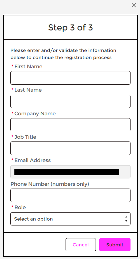 Pink Portal Registration Walkthrough